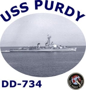 DD 734 USS Purdy Coffee Mug