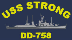 DD 758 USS Strong Embroidered Hat