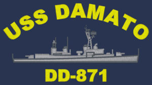 DD 871 USS Damato Embroidered Hat
