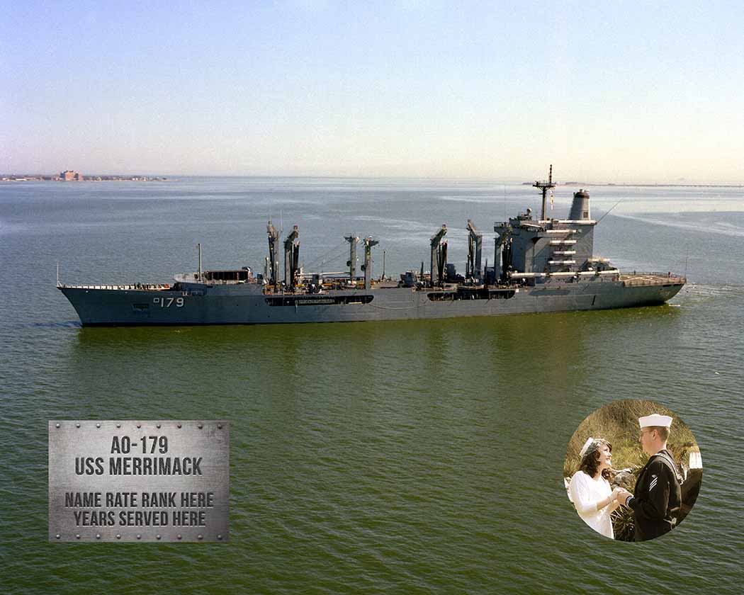 AO 179 USS Merrimack Metal Photo Print