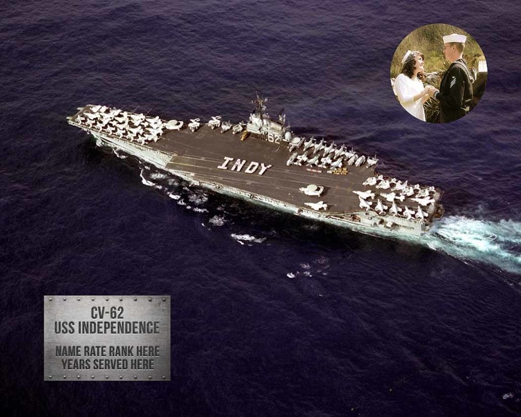 CV 62 USS Independence Metal Photo Print